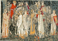 Arthurian Medieval Tapestry The Quest For The Holy Grail - Knight ...