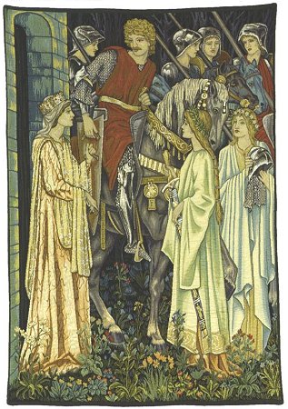 Arthurian Medieval Tapestry The Quest For The Holy Grail - Knight ...