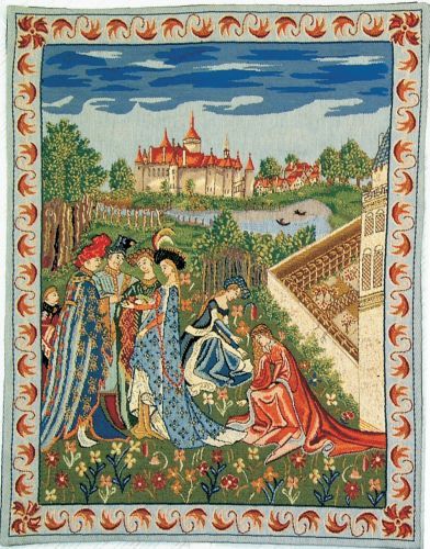 Duke De Berry Tapestry, H34" x W27"