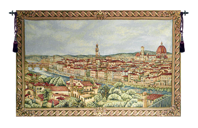 Florence Italian Tapestry Wall Hanging, H25" x W41"