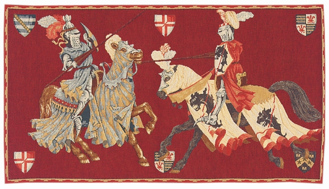 Medieval List Tapestry Wallhanging, H18" x W32"