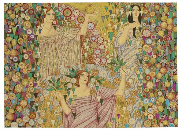 Primavera Art Noveau Tapestry Wall Hanging - European Home Decor ...