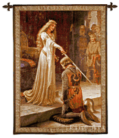 The Accolade Painting Medieval Tapestry Wall Hanging - Knighting ...
