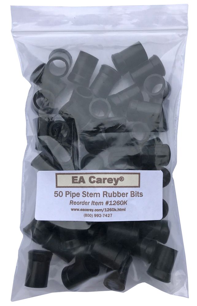 50 Soft Touch Pipe Mouthpiece Stem Rubber Bits in Tube or Bag