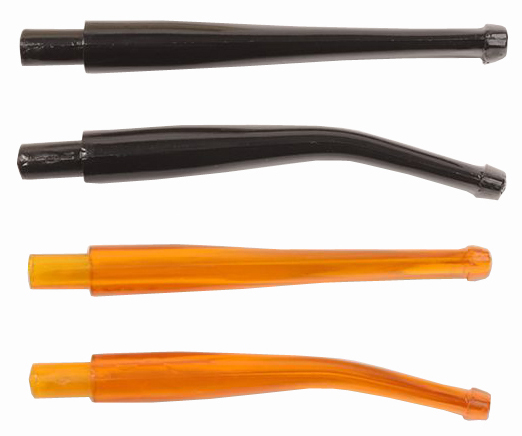 2 Pack Black or Amber Slim Non-Filter Bit Stem for Corncob Pipe ...