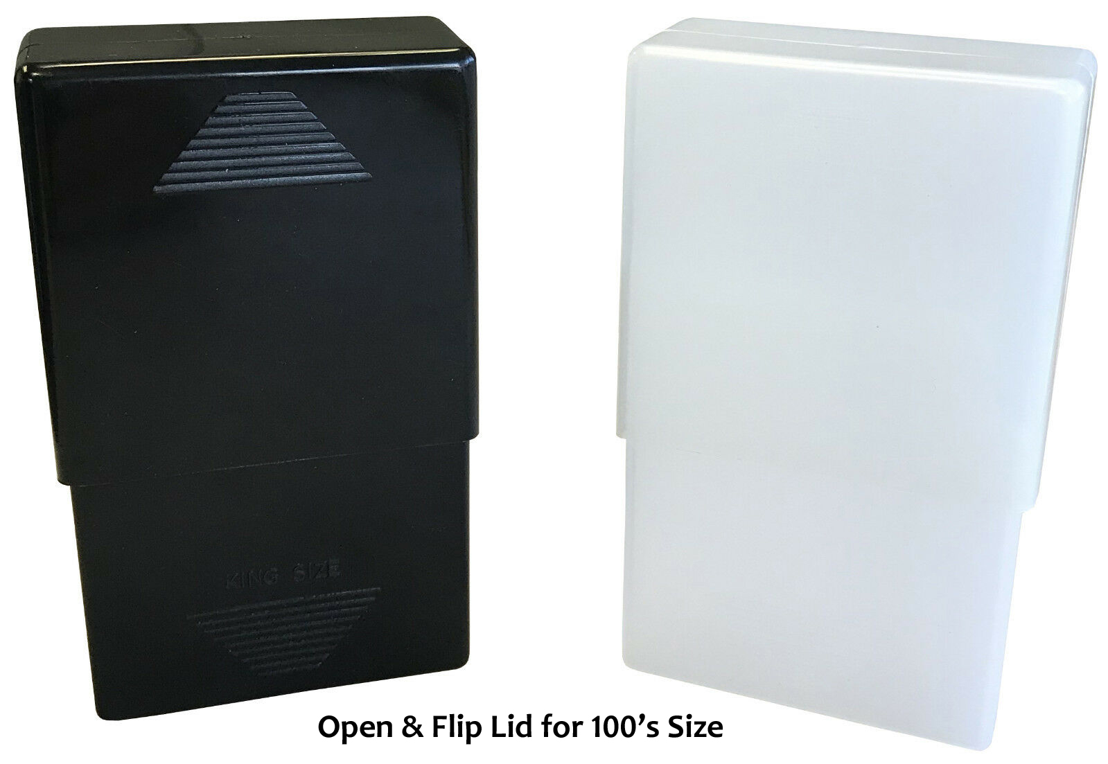 Crush-Proof Plastic 2 Piece Cigarette Case for King Size & 100's