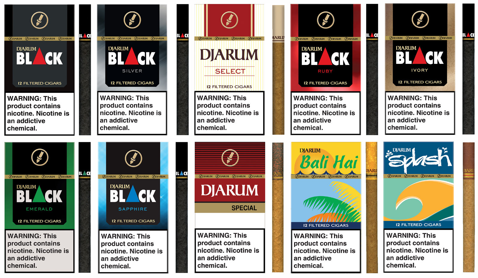 Djarum Black Filtered Clove Cigars - Choose Black, Silver, Select, Ruby ...