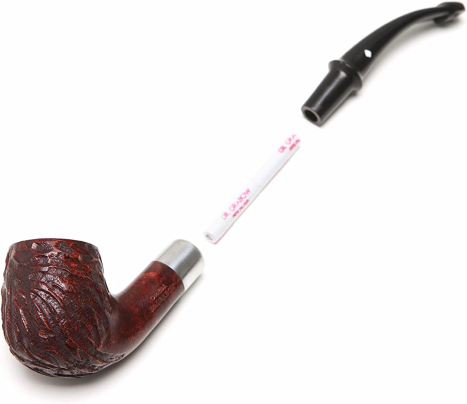 Dr Grabow Full Bent Textured Omega Rustic Tobacco Pipe
