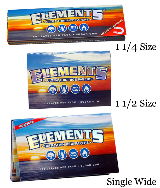 Elements Ultra Thin Rice Cigarette Rolling Papers - 1-1/4, 1-1/2 or ...