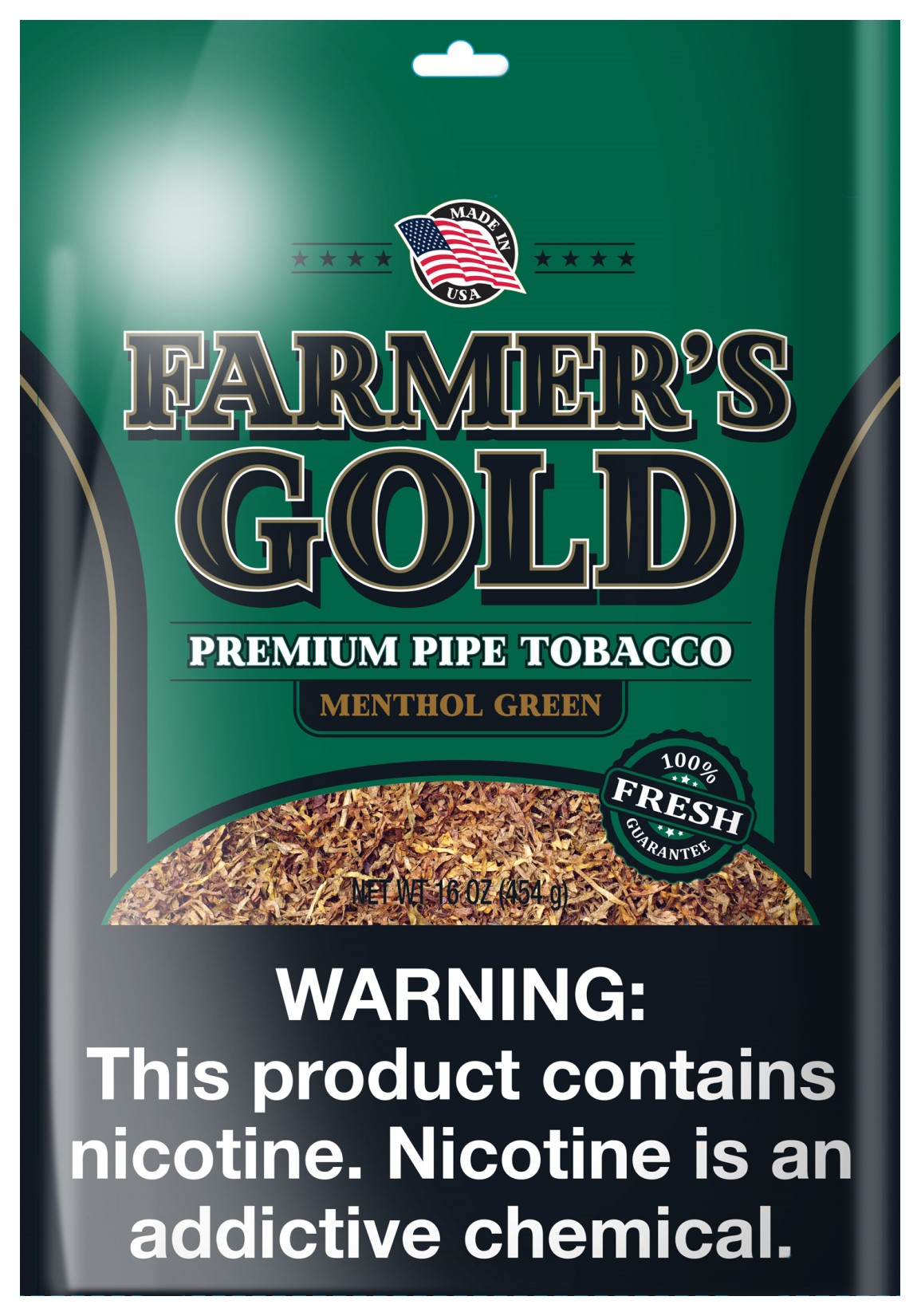 Farmers Gold Cool Menthol Fine Cut Loose Tobacco - 16 oz Bag