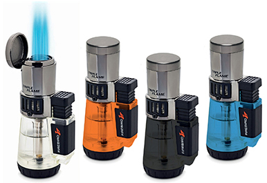 Firebird Triple Torch Afterburner Cigar Lighter & 1.7 oz Butane Combo Pack