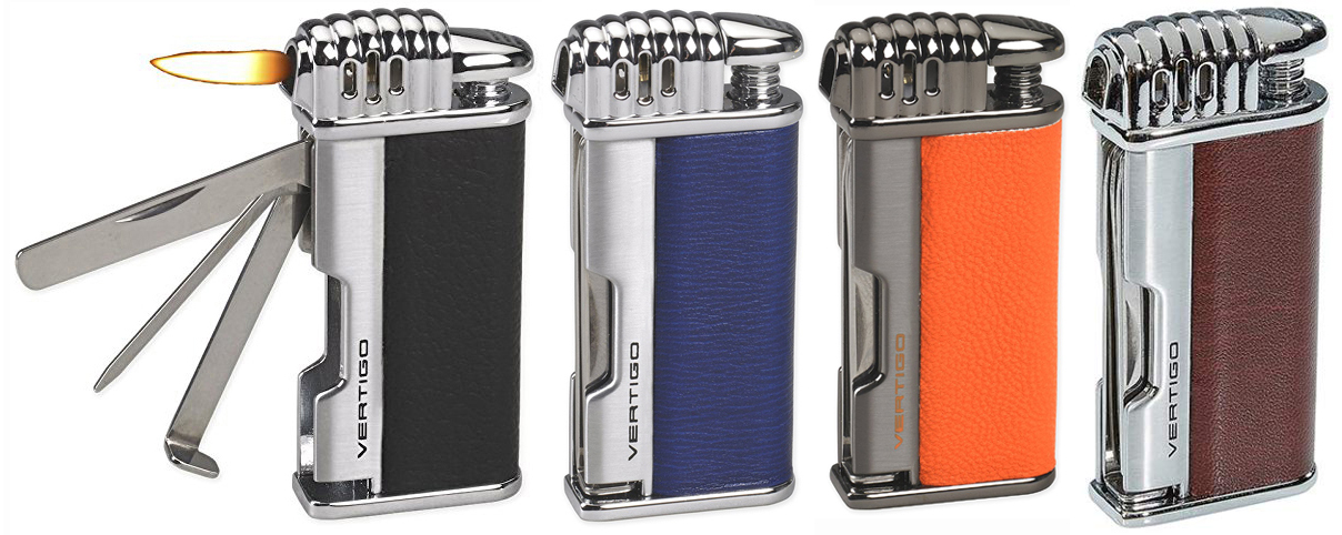 Lotus Vertigo Puffer Angled Flame Pipe Lighter