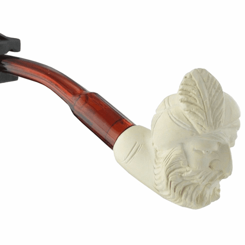 Mini Sultan White Genuine Block Turkish Meerschaum Smoking Pipe With Case