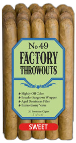 No. 49 Factory Throwouts Cigars by J.C. Newman Cigar Co - Bundle of 20 ...