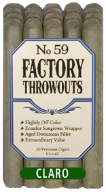No. 59 Factory Throwouts Cigars by J.C. Newman Cigar Co - Bundle of 20 ...