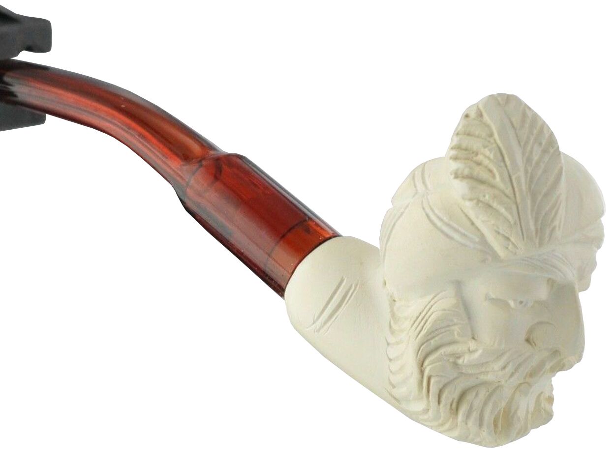 Mini Sultan White Genuine Block Turkish Meerschaum Smoking Pipe With Case