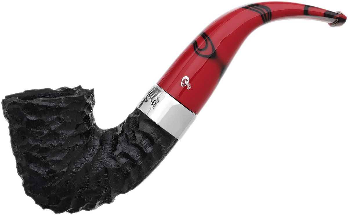 Peterson Rusticated Dracula 05 Bent Dublin Pipe