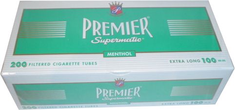 Premier Menthol 100mm Filter Cigarette Tubes