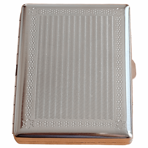 Regular or King Size Double Sided Crush-Proof Metal Cigarette Case