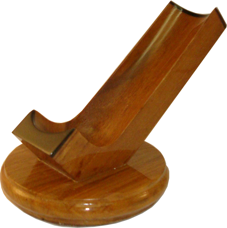 Single Teak Wood Pipe Stand