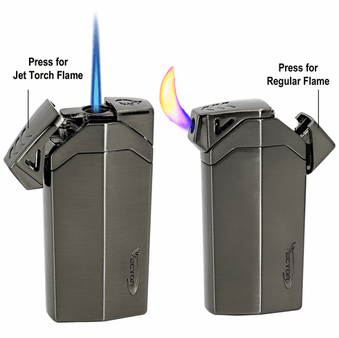 Vector KGM Guardian Dual Soft Flame Pipe & Torch Cigar Lighter