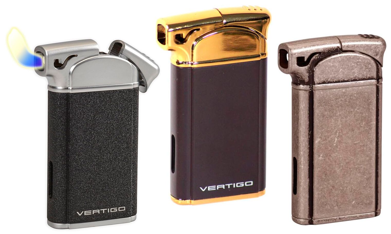 Vertigo by Lotus Crosby Single Soft Flame Pipe Lighter with Tamper