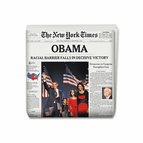 Complete Original Historic Newspaper - Barack Obama Election 2008