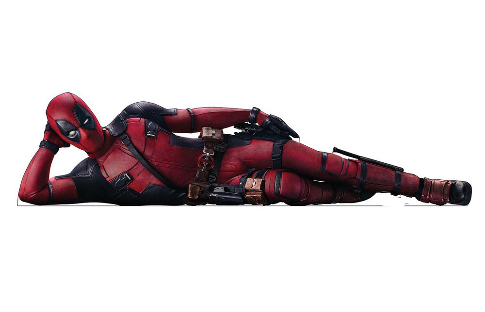 Deadpool Legacy Deadpool Laying Down Lifesize Cardboard Cutout