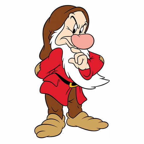 Grumpy Snow White and the Seven Dwarfs Cardboard Cutout