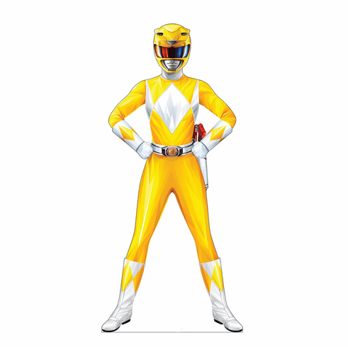 Lifesize Yellow Power Ranger Cardboard Cutout
