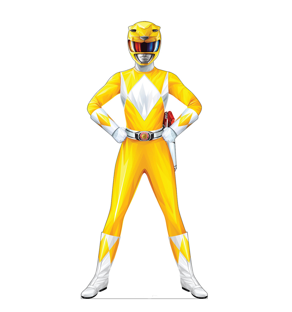 Lifesize Yellow Power Ranger Cardboard Cutout