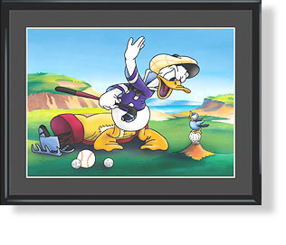 "Temper, Temper" Donald Duck Golf Lithograph