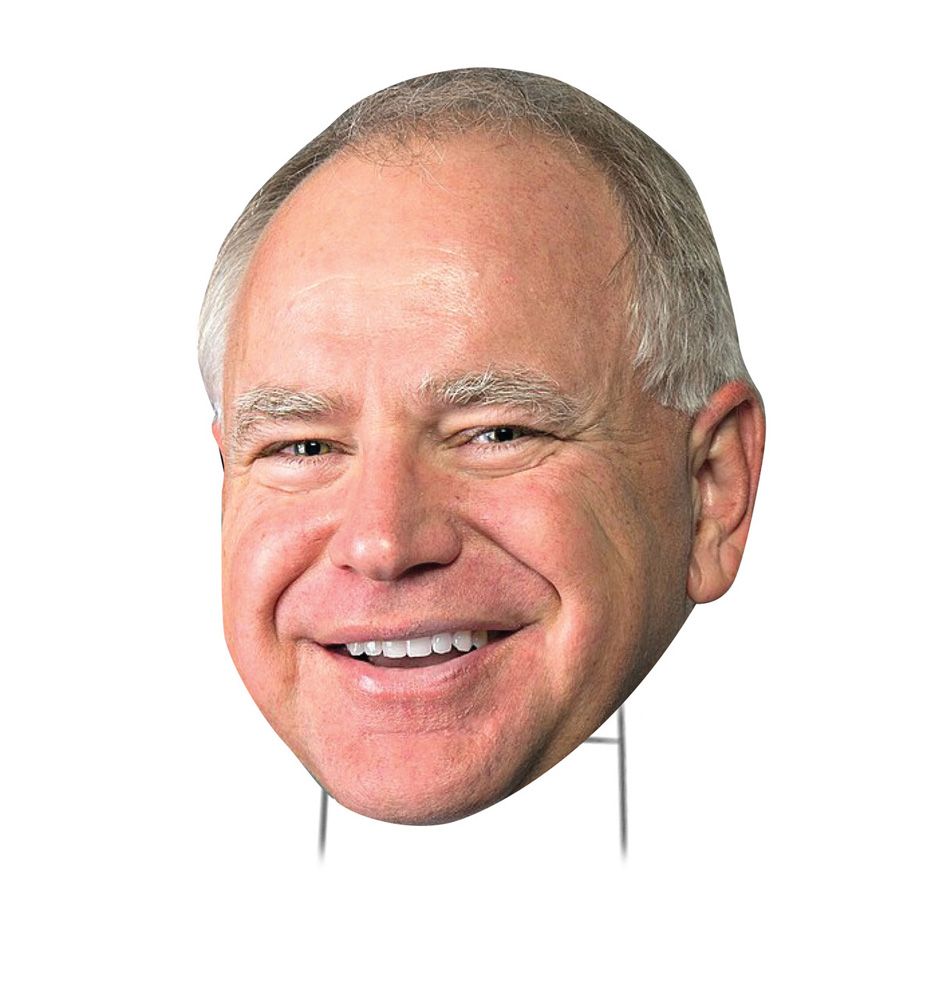 Tim Walz Big Head Outdoor Yard Sign