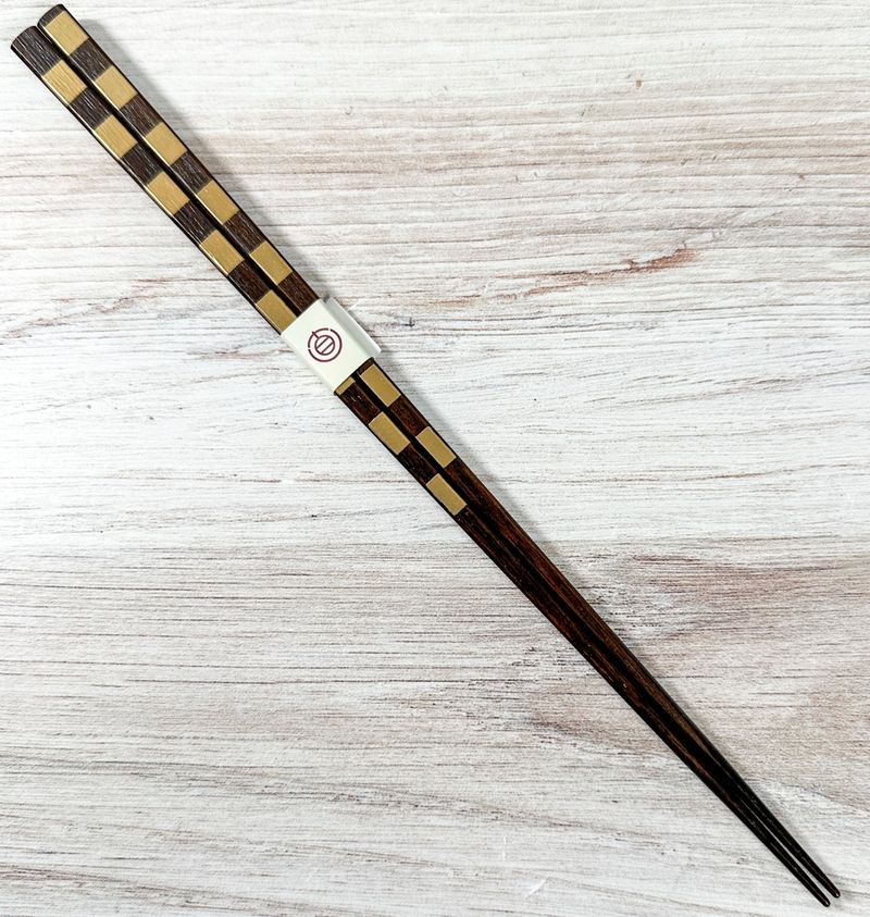Japanese Gold Checkered Chopsticks 225mm|Chef Knives To Go