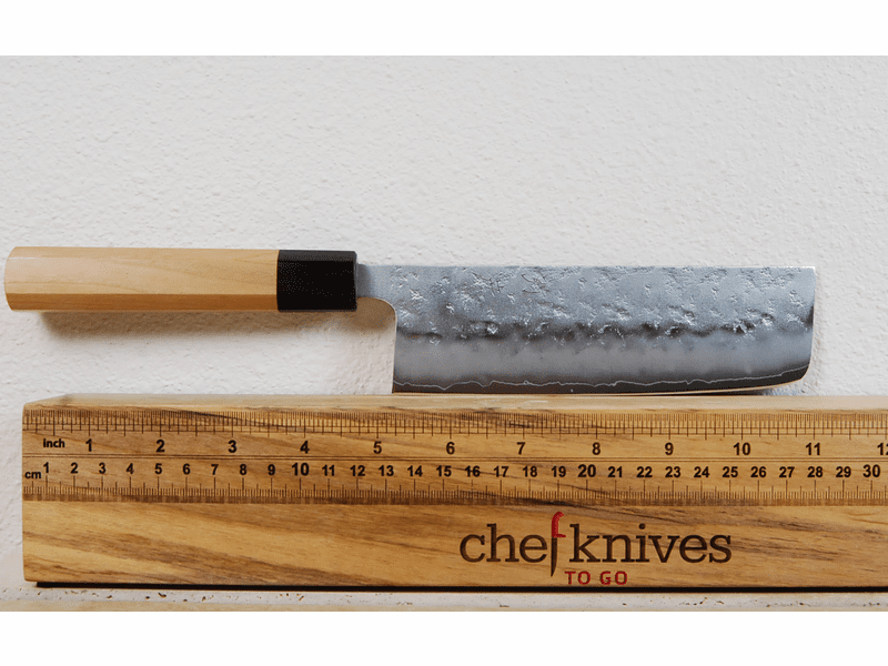 Yahiko Ginsan Nashiji Hand Engraved Nakiri 165mm