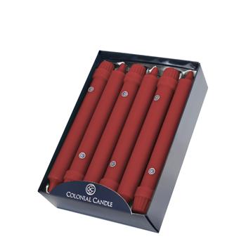 Colonial Candle - 8in Classic Taper - Red - Qty 1