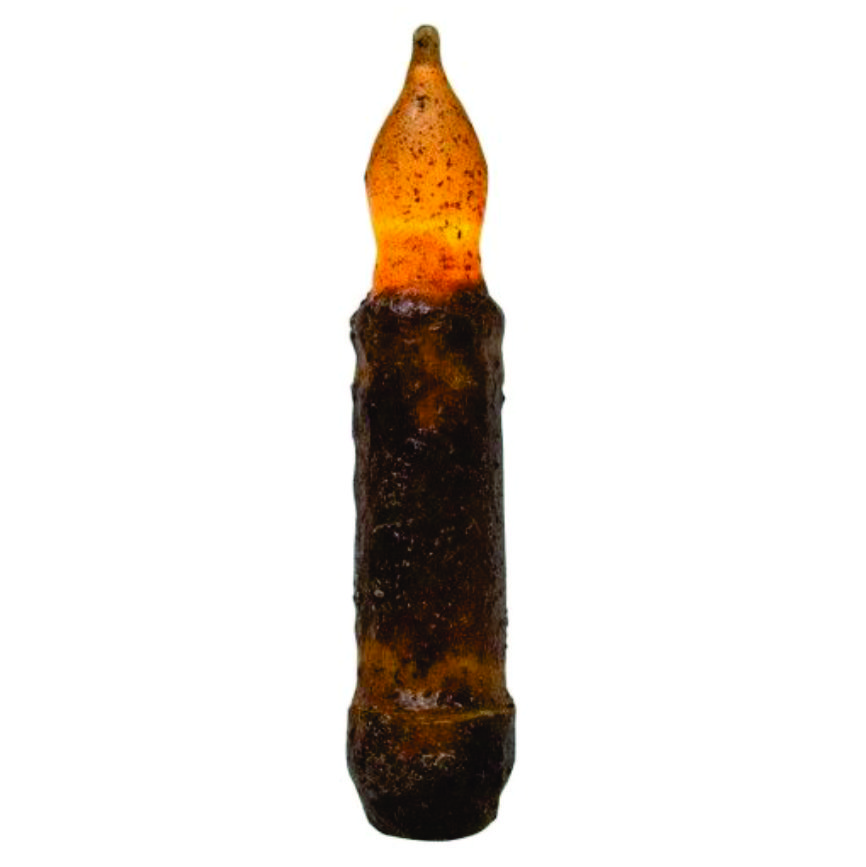Battery Taper Candle - Burnt Mustard Cinnamon - 4 In.