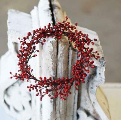 Berry Candle Ring - Red Berry - 1.5in