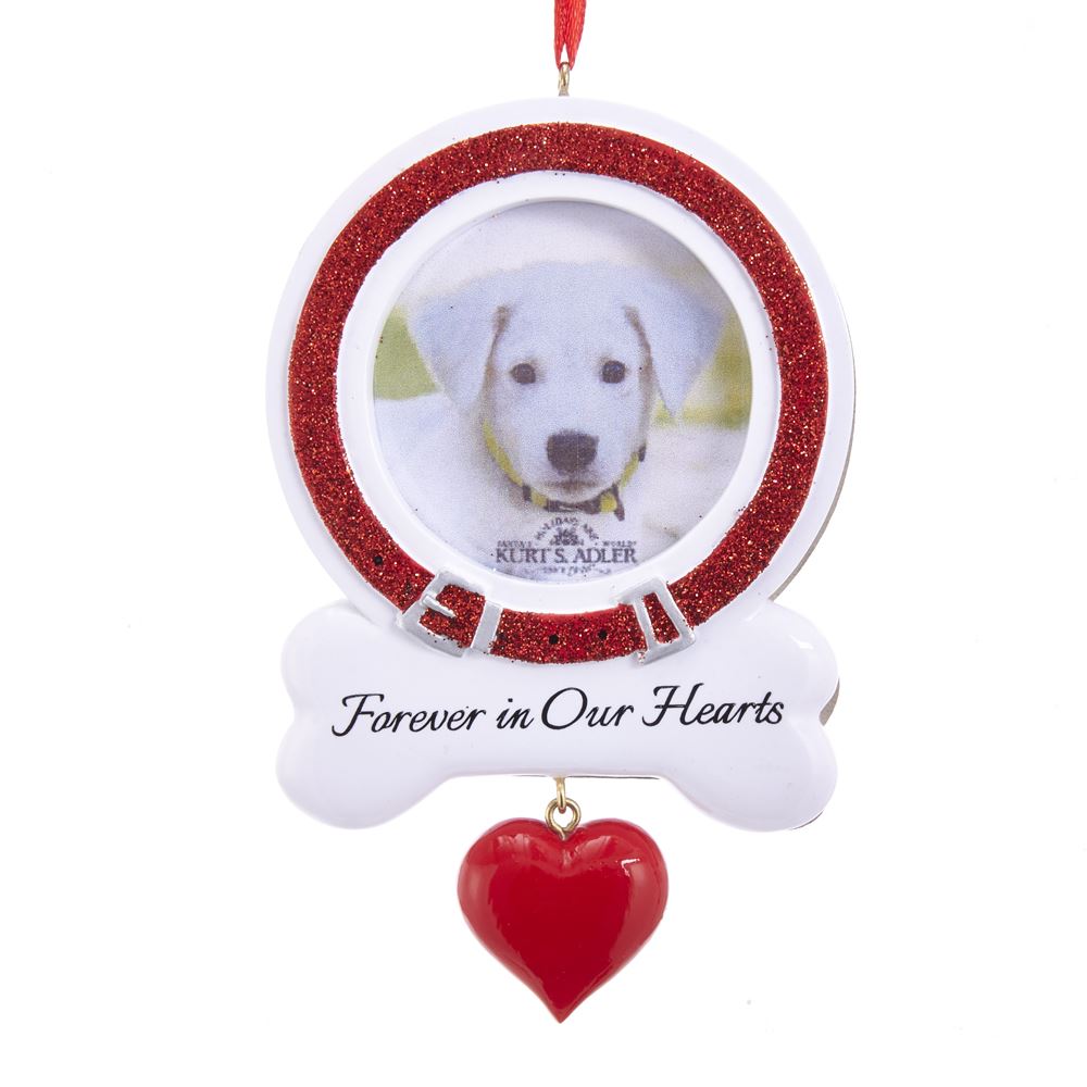 Christmas Ornament - Dog Rememberance - Picture Frame - 3.38in