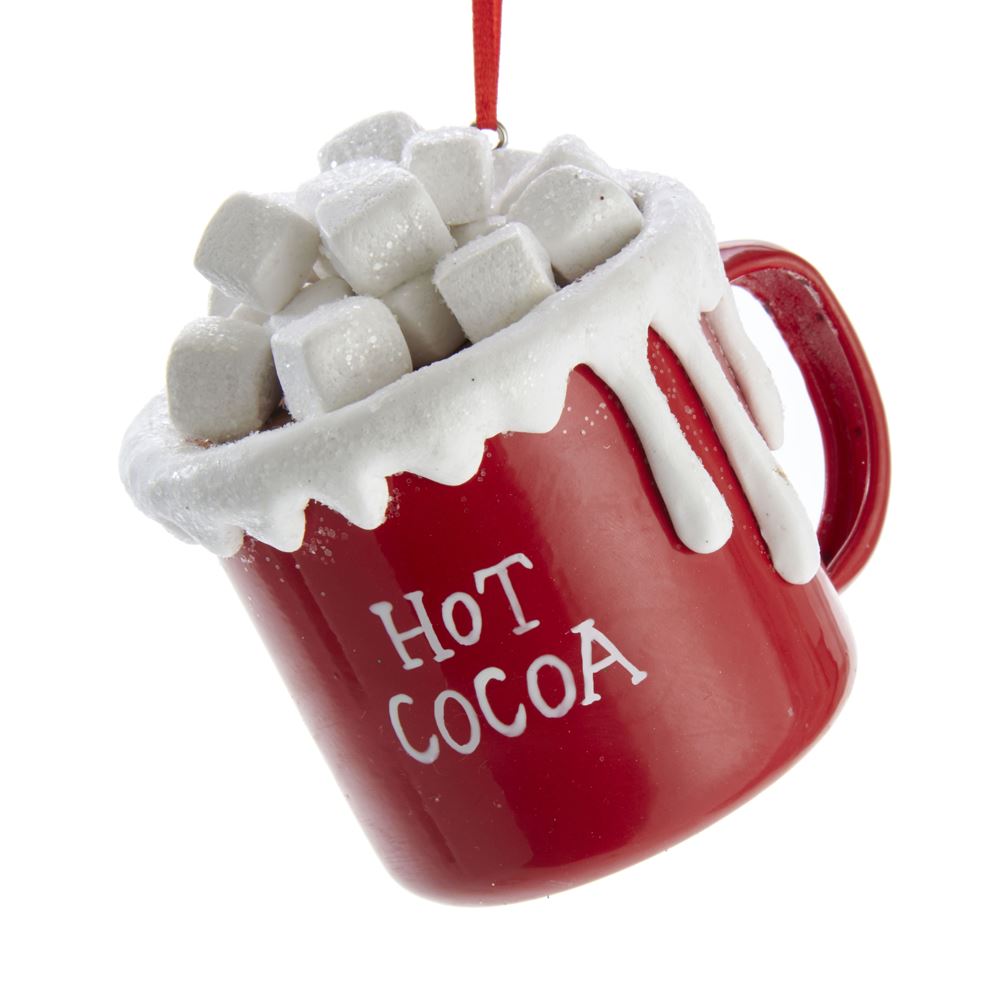 Christmas Ornament - Hot Cocoa Mug with Marshmellows - 3in