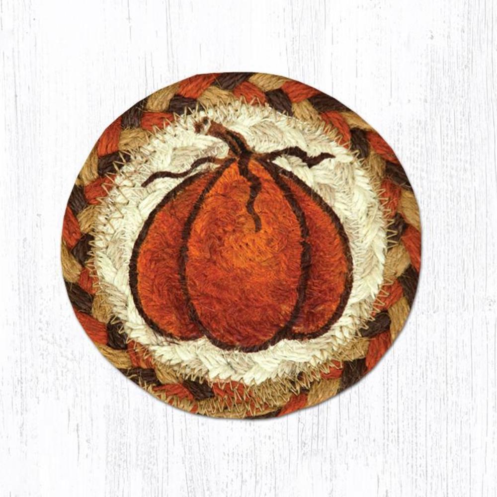 Braided Coaster - Round - Harvest Pumpkin - 5in