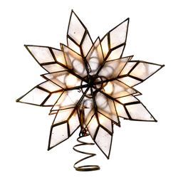 Electric Tree Topper - Capiz Star - 8.5in