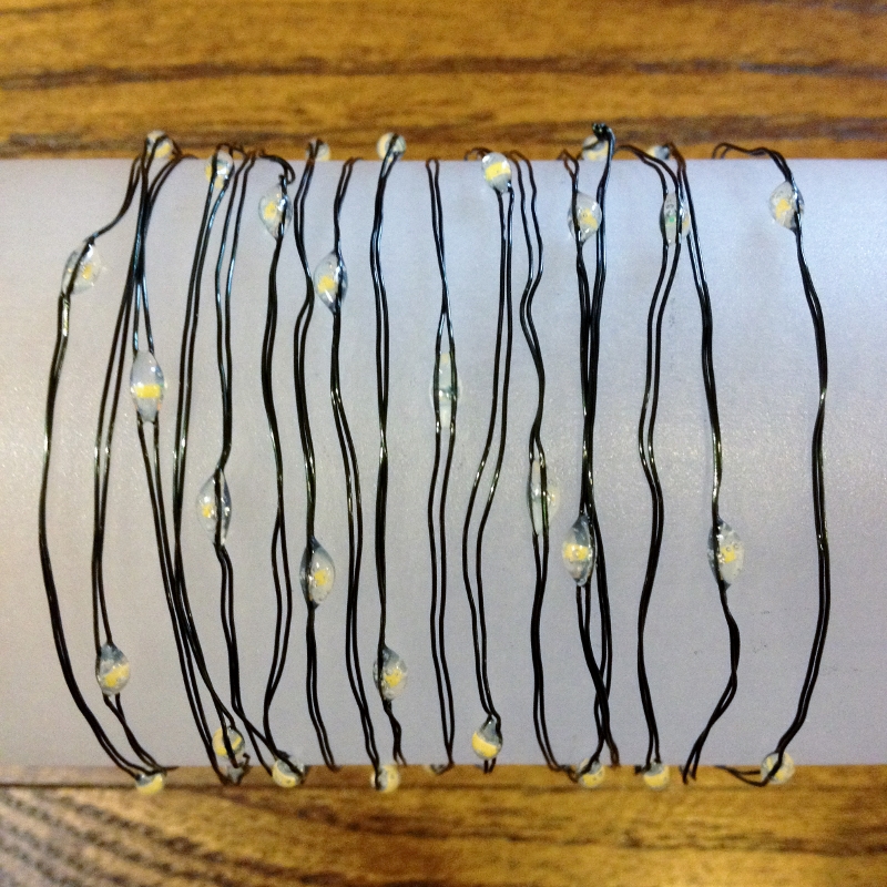 Micro LED Lights - Warm White LED - Battery/Green Wire - 60 Lights