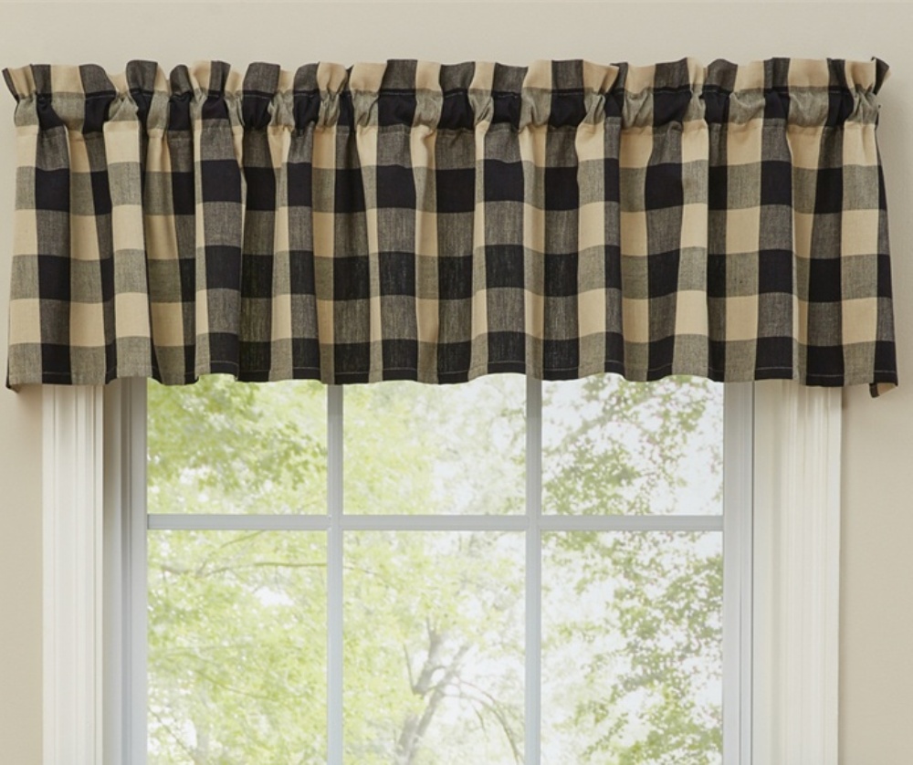 Park Designs Valance - Wicklow Black - Unlined - 72in x 14in