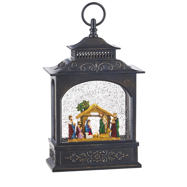 Water Lantern - Nativity - Battery Operated - 11in