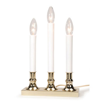 3-Light Electric Candelabra - Sensor Window Candle