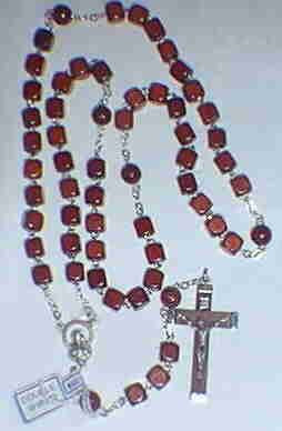 CUBULAR WOOD ROSARY