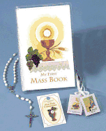 FIRST MASS BOOK COMMUNION WALLET SET-WHITE COVER