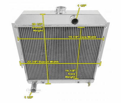 Champion 2-Row Aluminum Radiator