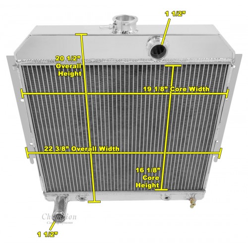 Champion Core 3-Row Aluminum Radiator
